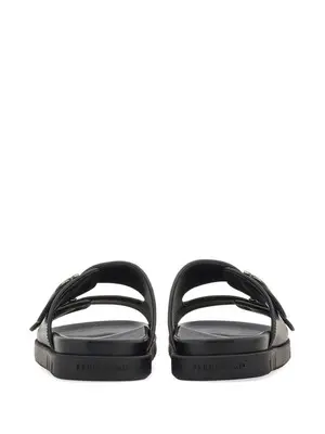 FERRAGAMO Gancini Leather Sandals