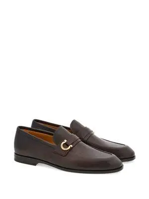FERRAGAMO Gancini Leather Loafers