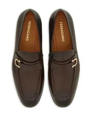 FERRAGAMO Gancini Leather Loafers