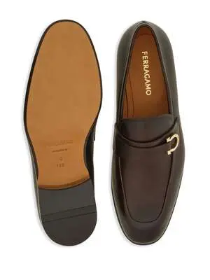 FERRAGAMO Gancini Leather Loafers