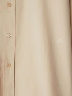 Burberry Edk-embroidered Cotton Shirt