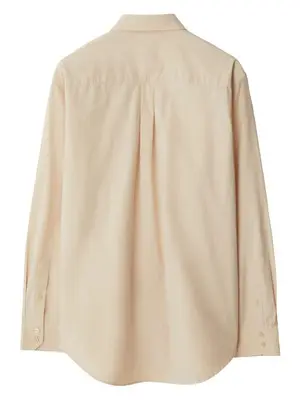 Burberry Edk-embroidered Cotton Shirt