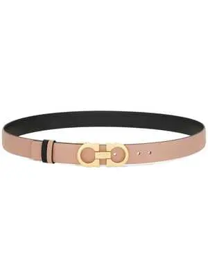 FERRAGAMO Ferragamo Gancini Reversible Leather Belt Pink