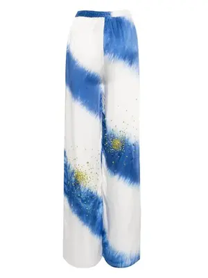 DES_PHEMMES Crystal-embellished Tie-dye Trousers