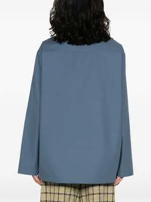 JIL SANDER Logo-embroidered Cotton Blouse