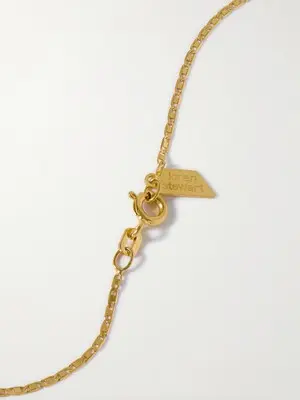 LOREN STEWART - Loren Stewart Baby Valentino 10-karat Gold Agate Chain Necklace