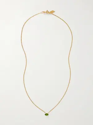 LOREN STEWART - Loren Stewart Baby Valentino 10-karat Gold Agate Chain Necklace