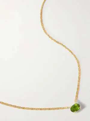 LOREN STEWART - Loren Stewart Baby Valentino 10-karat Gold Agate Chain Necklace