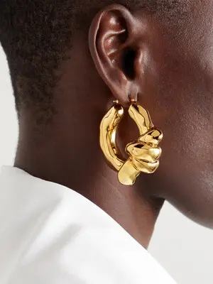 JIL SANDER Tone Hoop Earrings
