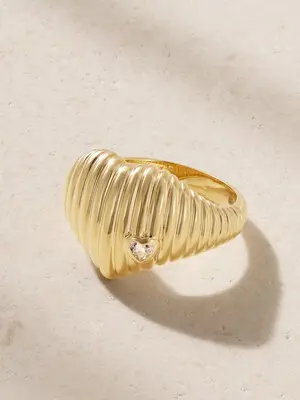 Yvonne Léon Chevaliere Berlingot 9-karat Topaz Signet Ring - Gold