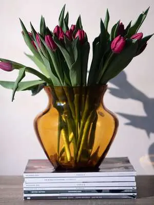 KLIMCHI Marika Glass Vase - Yellow