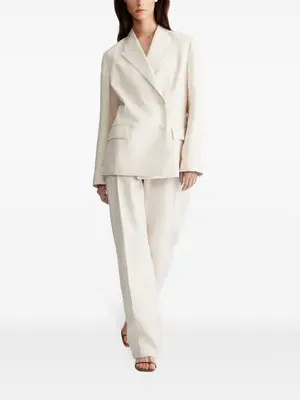 12 STOREEZ Pressed-crease Linen Trousers