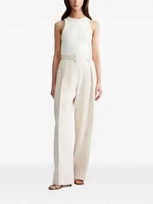 12 STOREEZ Pressed-crease Linen Trousers