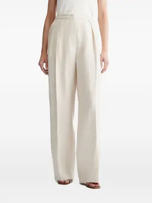 12 STOREEZ Pressed-crease Linen Trousers