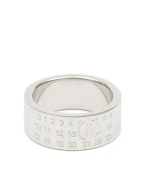MAISON MARGIELA Numeric Engraved Ring - Silver