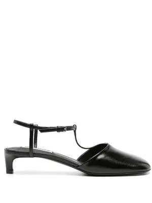 JIL SANDER T-bar Leather Pumps