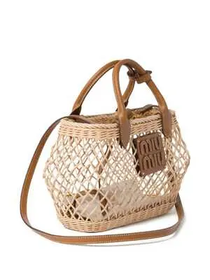 Miu Miu Interwoven Tote Bag - Neutrals