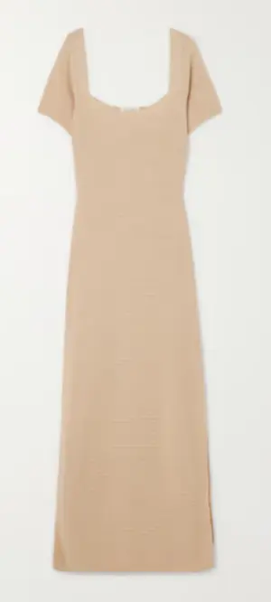 Giuliva Heritage Cotton Maxi Dress Beige