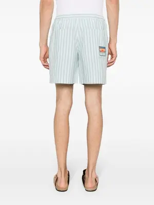 Maison Kitsuné Striped Board Shorts - Blue