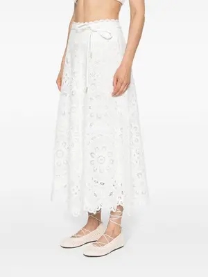Zimmermann Ottie Flared Midi Skirt