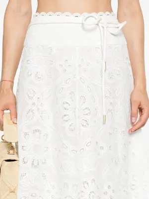 Zimmermann Ottie Flared Midi Skirt