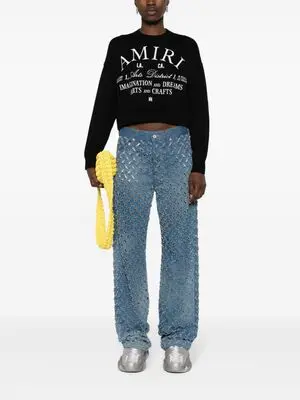 Amiri Logo-embroidered Cotton Jumper