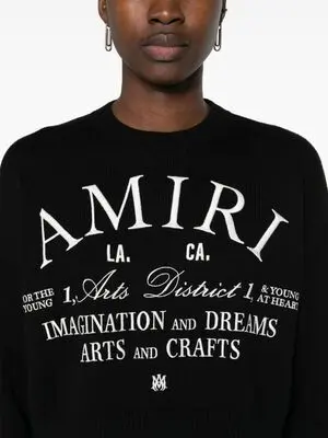 Amiri Logo-embroidered Cotton Jumper