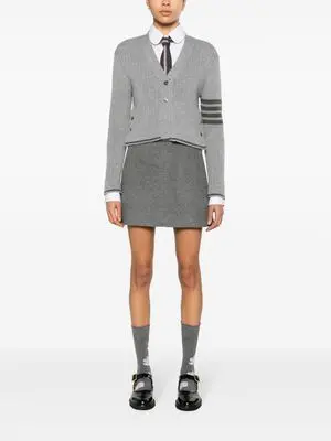 Thom Browne Cropped Cable-knit Cardigan