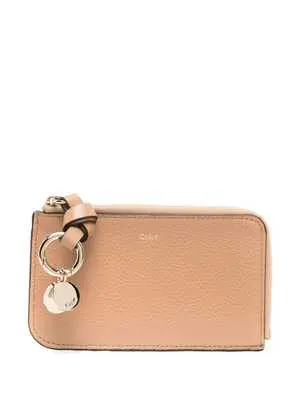 Chloé Logo-charm Leather Cardholder - Neutrals