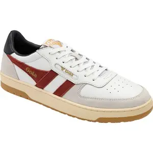 Gola Hawk Leather Sneaker - White/red Ochre/black