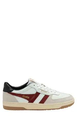 Gola Hawk Leather Sneaker - White/red Ochre/black