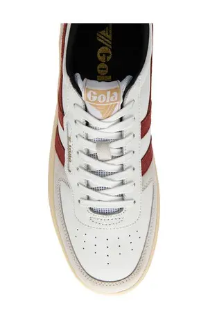 Gola Hawk Leather Sneaker - White/red Ochre/black