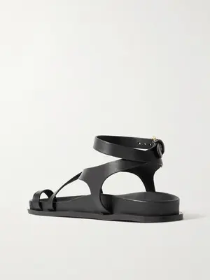 A.emery Jalen Slim Leather Sandals - Black