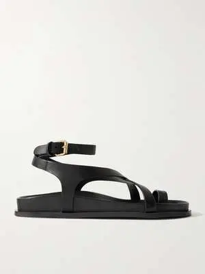 A.emery Jalen Slim Leather Sandals - Black