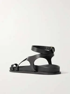 A.emery Jalen Slim Leather Sandals - Black