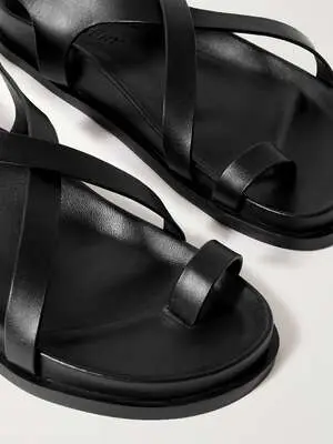 A.emery Jalen Slim Leather Sandals - Black