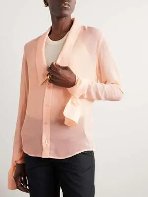 Coperni Chiffon Blouse - Peach