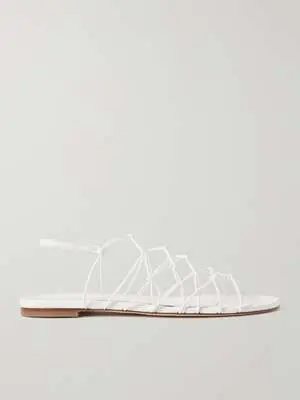 Staud Gio Knotted Elastic Sandals - White