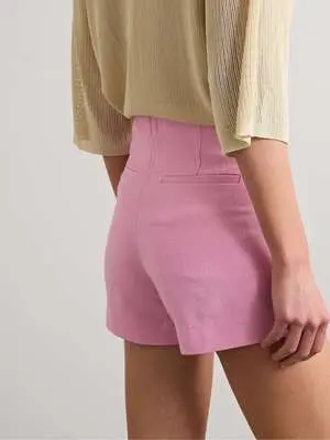 Nanushka Elza High-rise Slub Shorts