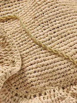 LOEFFLER RANDALL Mavis Ruffled Raffia Shoulder Bag