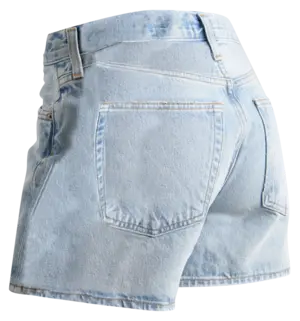 AGOLDE Parker Long Clean Denim Shorts - Blue