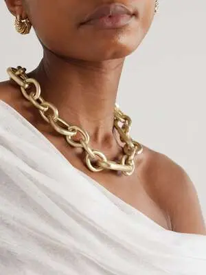 Cult Gaia Reyes Brushed Gold-tone Necklace