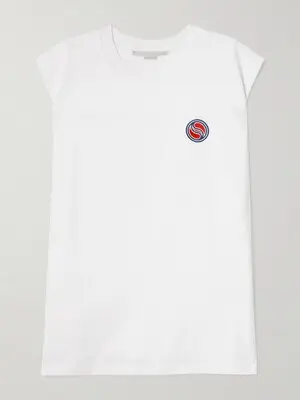 Stella McCartney Embroidered Cotton-jersey Tank