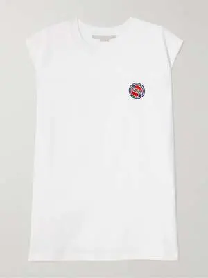 Stella McCartney Embroidered Cotton-jersey Tank