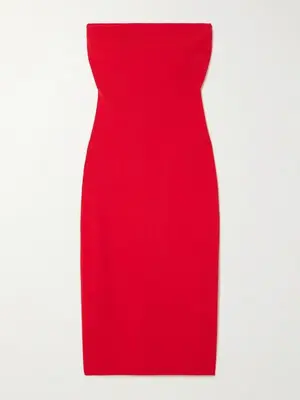 Staud Canna Strapless Midi Dress