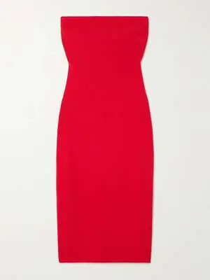 Staud Canna Strapless Midi Dress