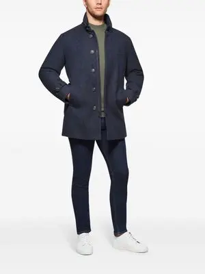NORWEGIAN WOOL Virgin Wool-cashmere Blend Coat - Blue