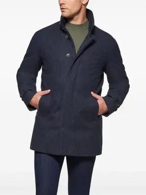 NORWEGIAN WOOL Virgin Wool-cashmere Blend Coat - Blue