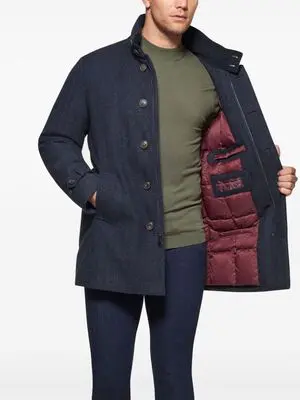 NORWEGIAN WOOL Virgin Wool-cashmere Blend Coat - Blue