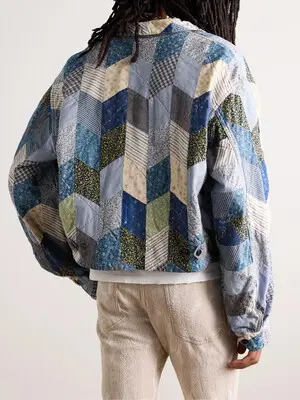 Kapital Yabane Cropped Quilted Patchwork Jacket